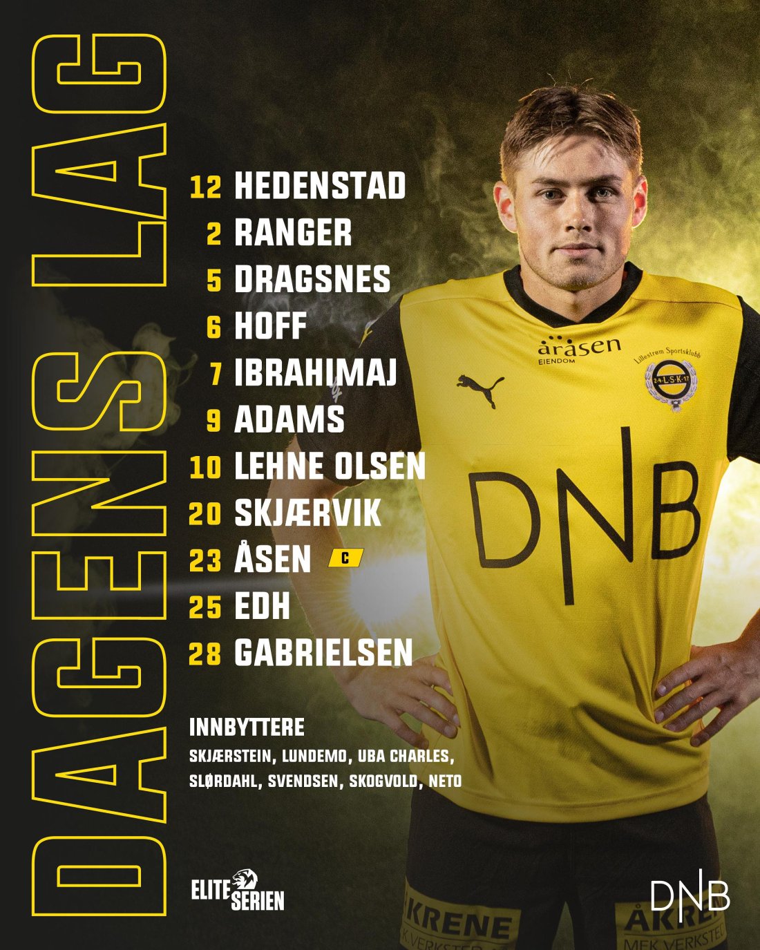 Disse 11 starter dagens kamp mot Sandefjord / Lillestrøm