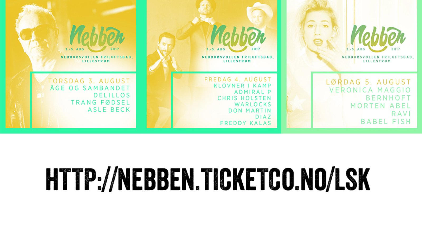 Kjøp #VIERLSK-billett til Nebbenfestivalen / Lillestrøm